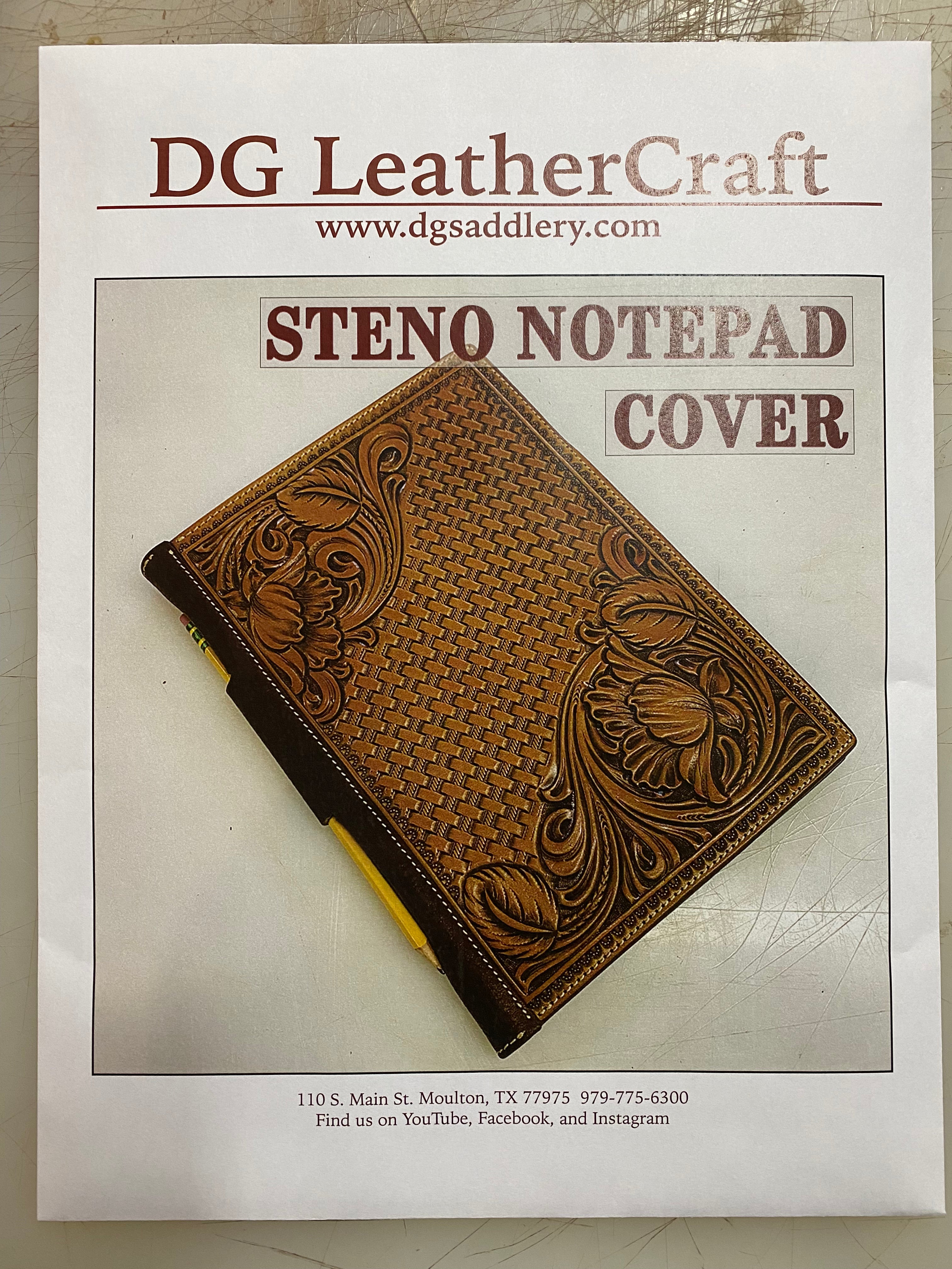 Steno Notepad Pattern - PRINTED – DG Saddlery Store